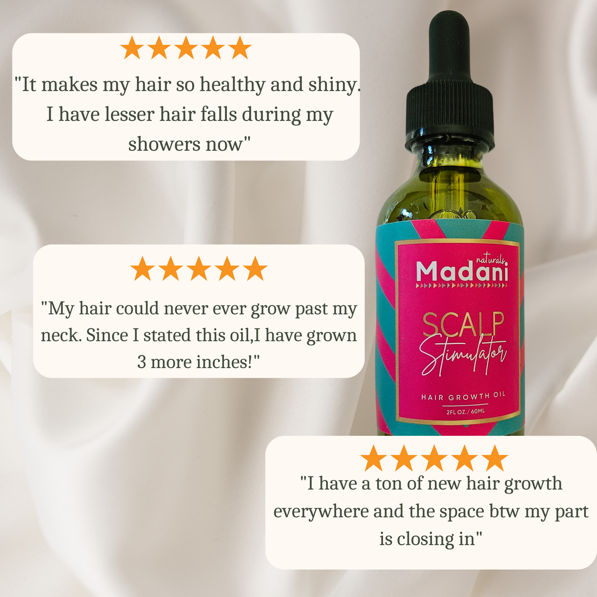 Madani Naturals Super Hair Growth Combo - 1 Chebe Grease & 1 Scalp Sti