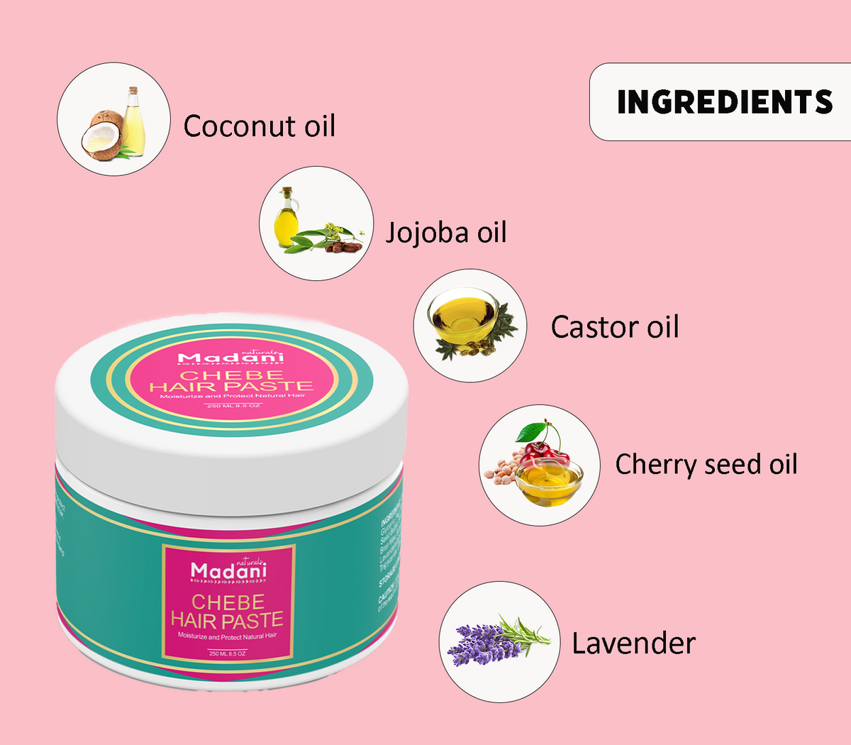 Chebe Hair Paste with Biotin, Cloves and Lavender – Madani Naturals