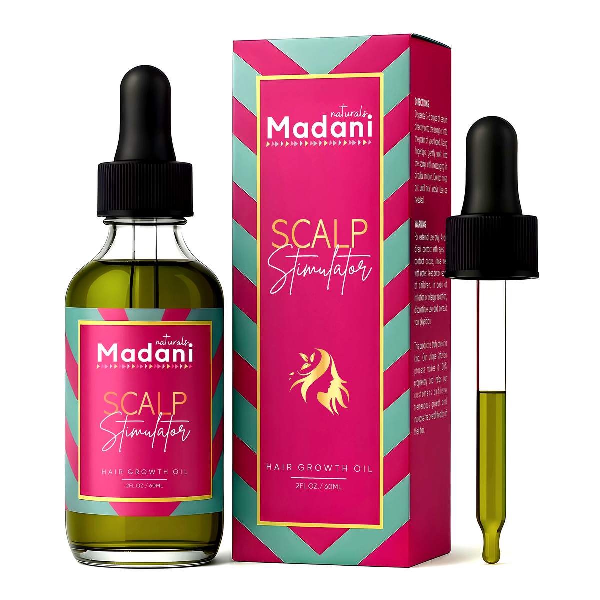Wonder Scalp Stimulator Hair Growth Oil 2oz – Madani Naturals