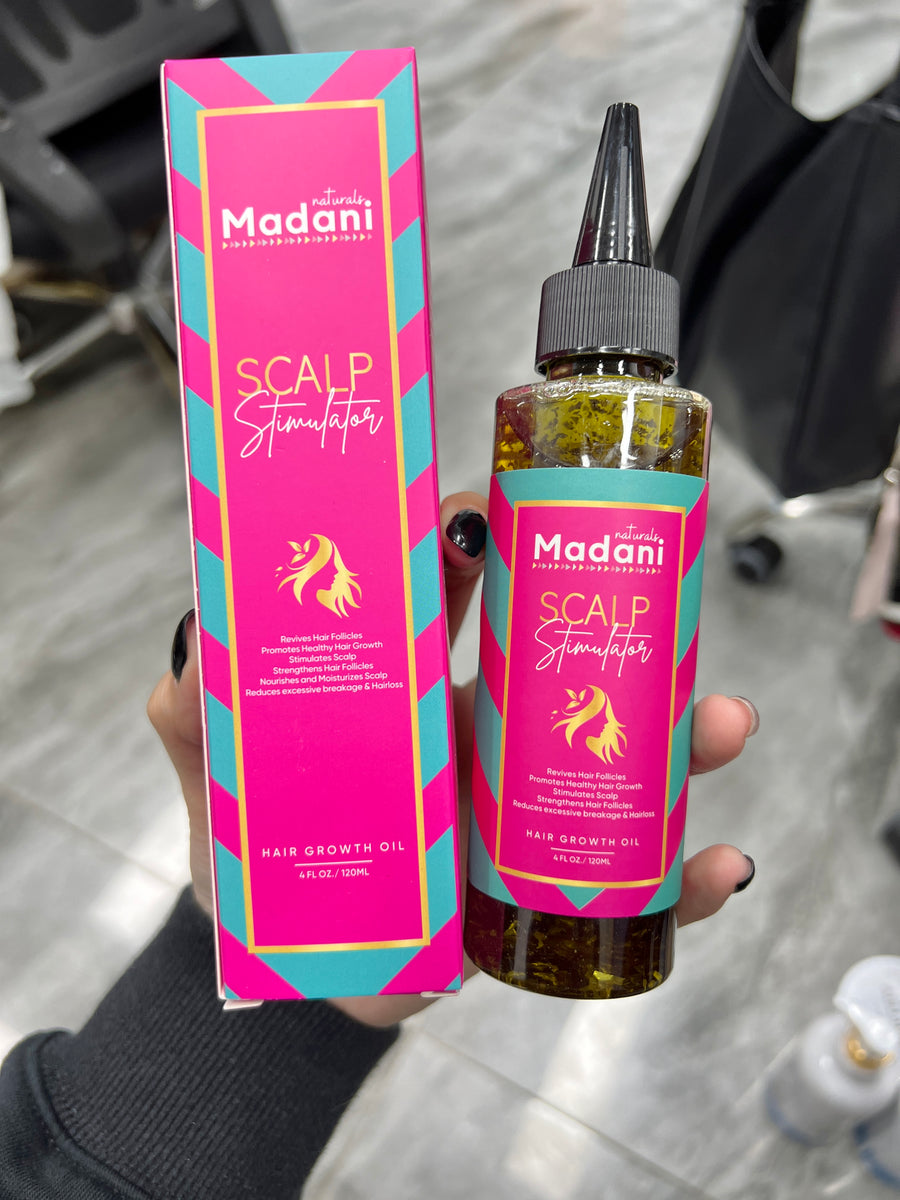 Mega Scalp Stimulator Hair Oil 4oz – Madani Naturals