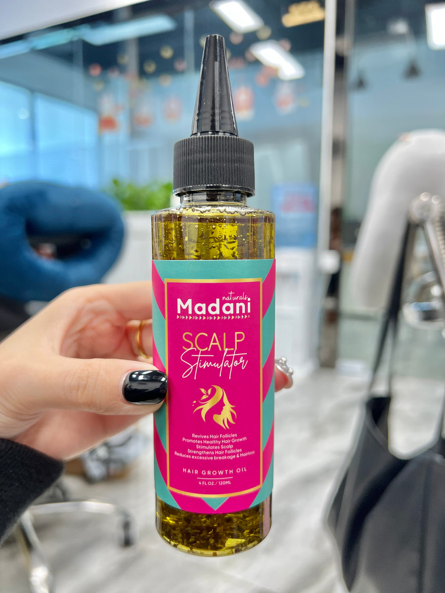 Mega Scalp Stimulator Hair Oil 4oz – Madani Naturals